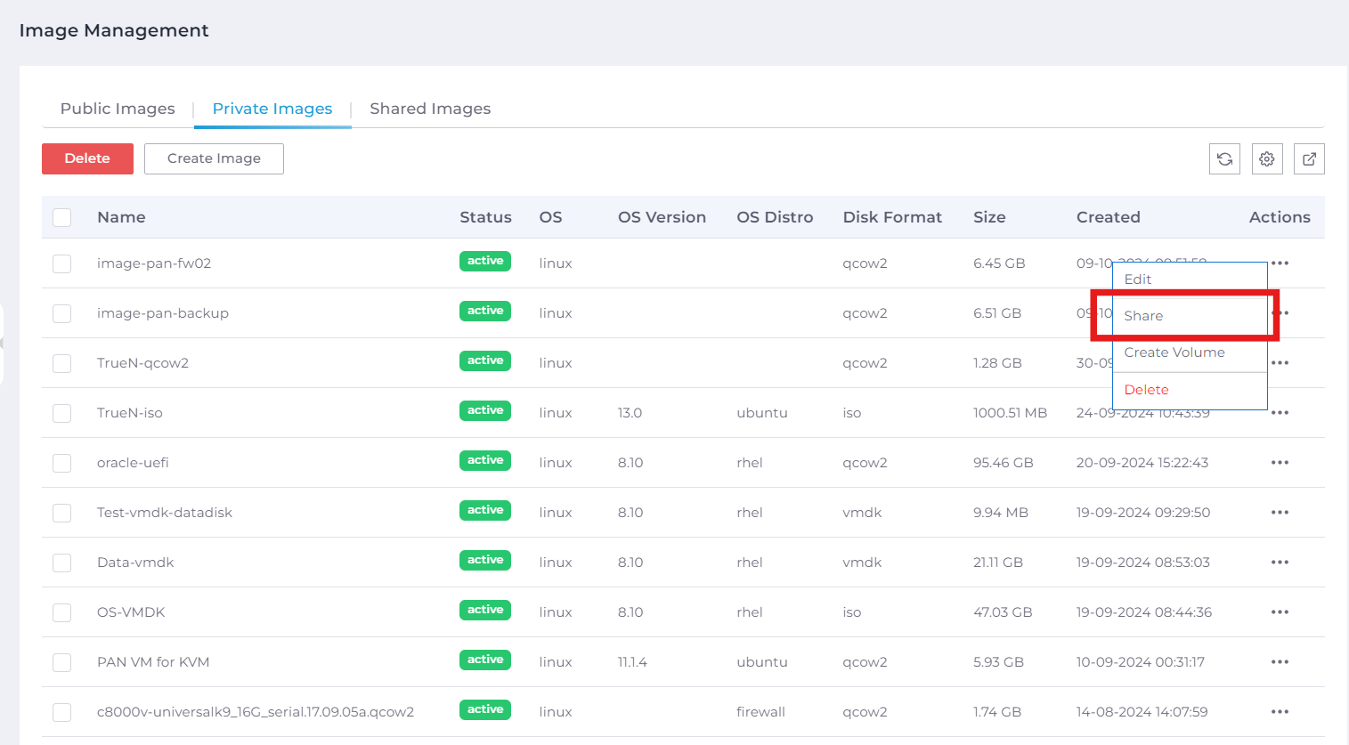 Chia sẻ Private Image | CMC Cloud